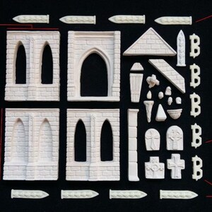 Gothic Stone Temples. Wargame Silicone Mold Warhammer 40000 Tombs ...