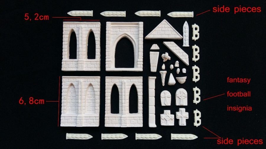 Gothic Stone Temples. Wargame Silicone Mold Warhammer 40000 Tombs ...