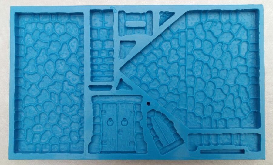 Medieval Fantasy Mold. Stone Walls. Wargame Silicone Mold Warhammer ...