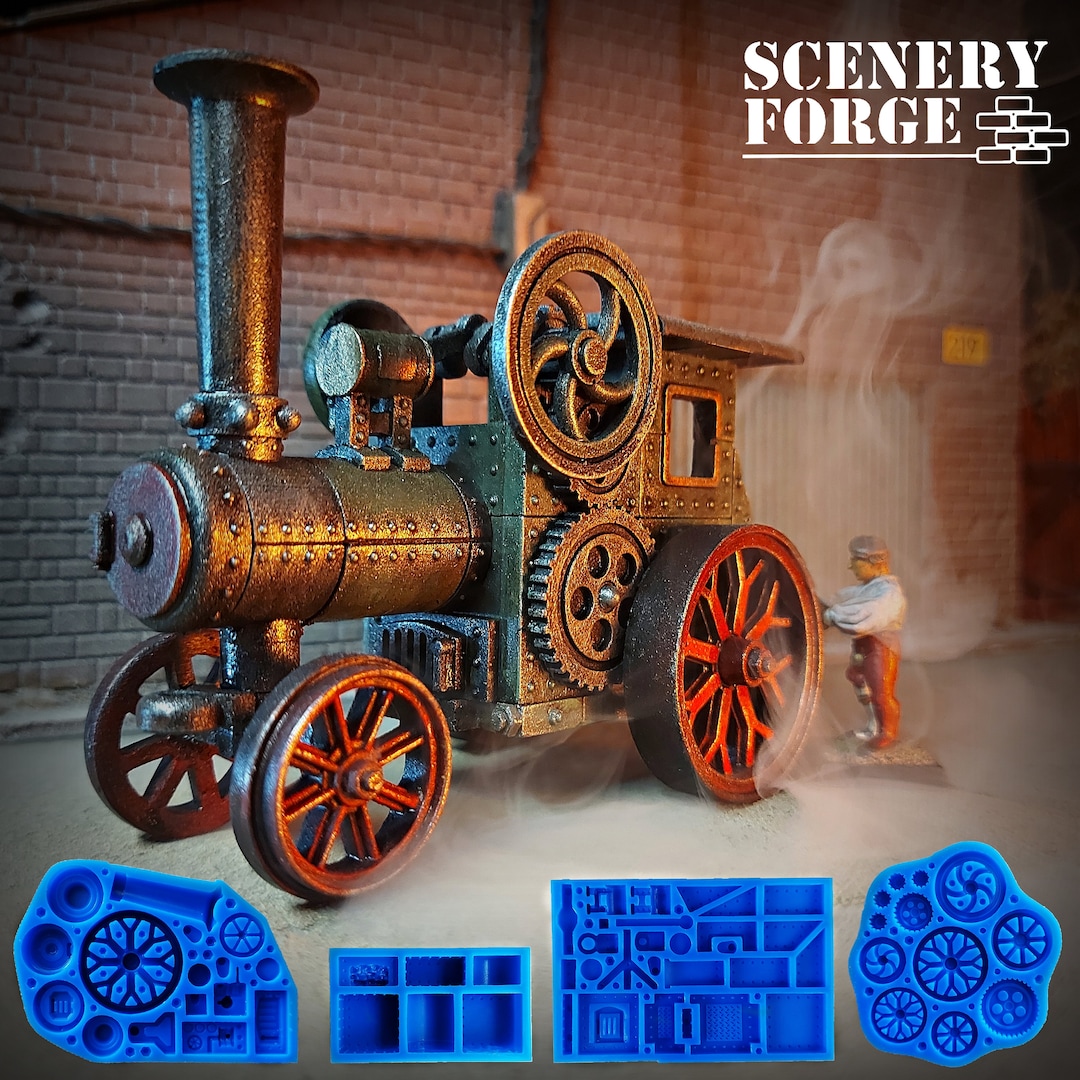 Steam Engines Moulds. Miniatures, Diorama, Victorian, Rpg Tabletop ...
