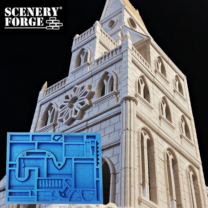 Gothic Cathedral. Master Silicone Mold for Warhammer 40000 Fantasy ...