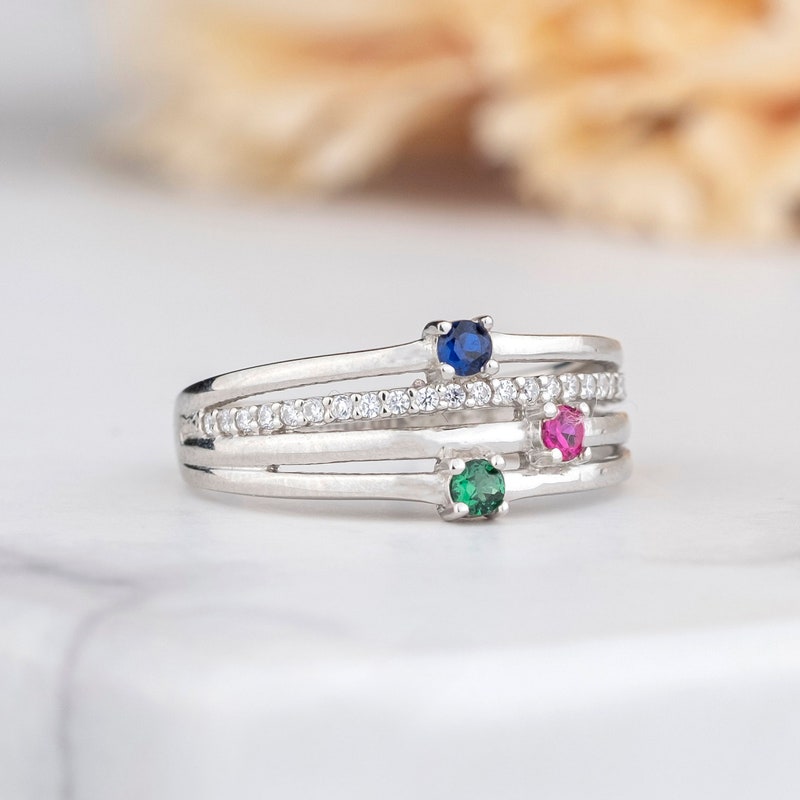 Birthstone Rings - Etsy