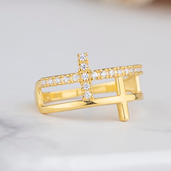 Cross Ring - Etsy