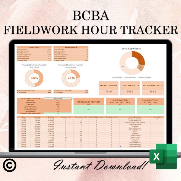 Bcba Fieldwork Hours - Etsy