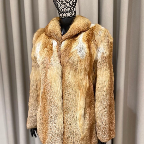 Red Fox Fur Coat - Etsy