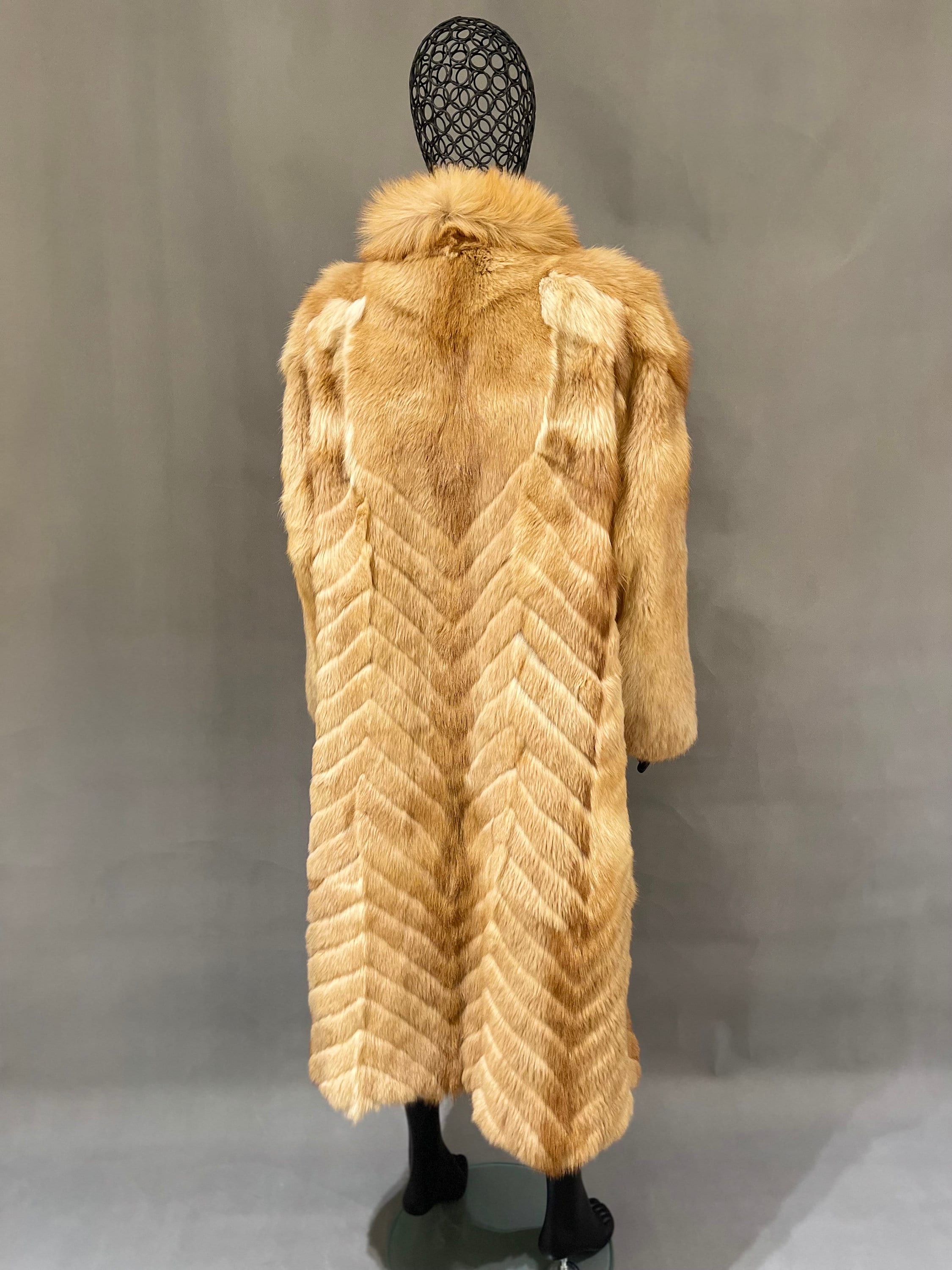 Vintage Coyote Handmade Fur Coat Long Real Fur Coat Animal Fur Genuine ...