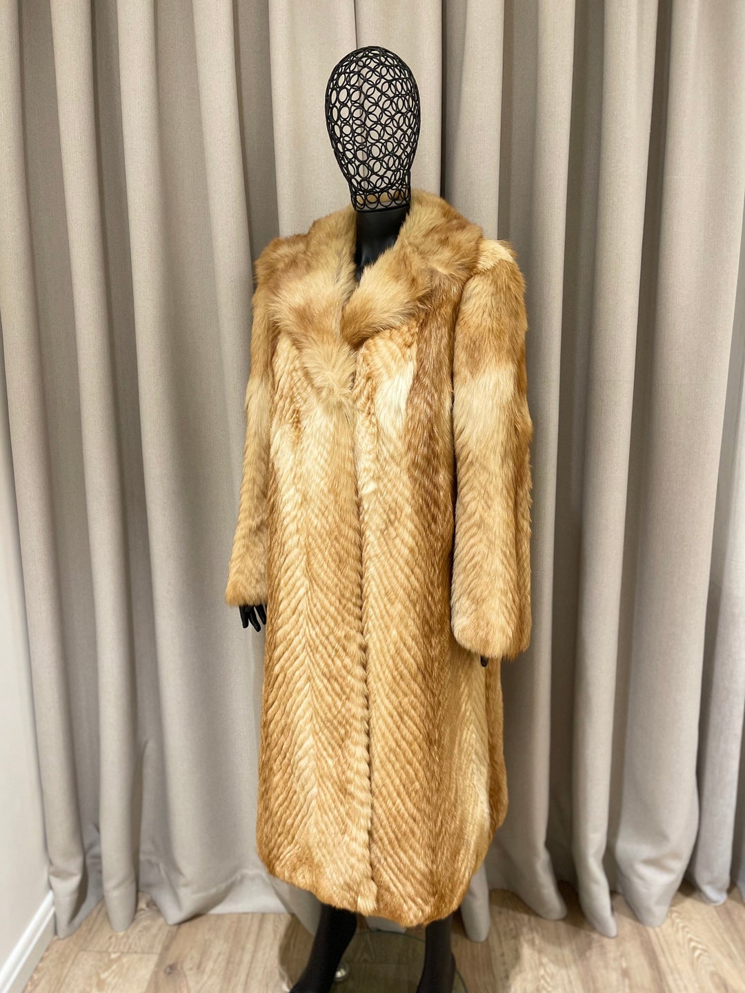 Coyote Fur Coat Real Fur Coat Long Fur Coat Genuine Fur - Etsy