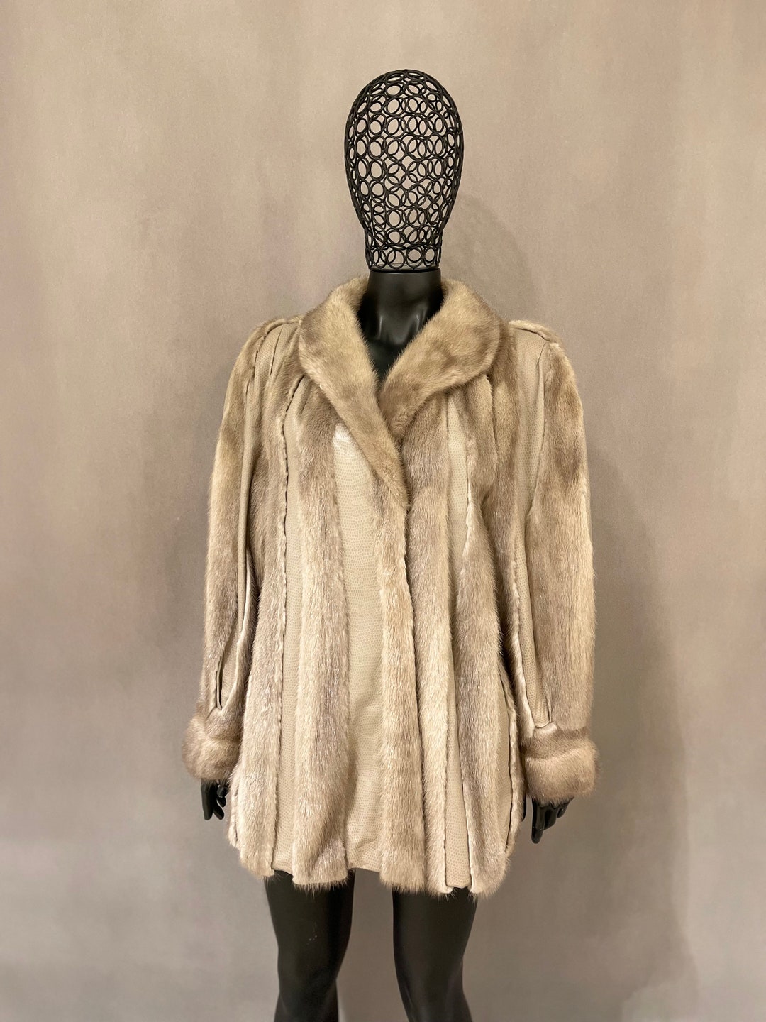 Mink Fur Coat, Mink Jacket, Genuine Leather, Vintage Mink Fur Coat ...