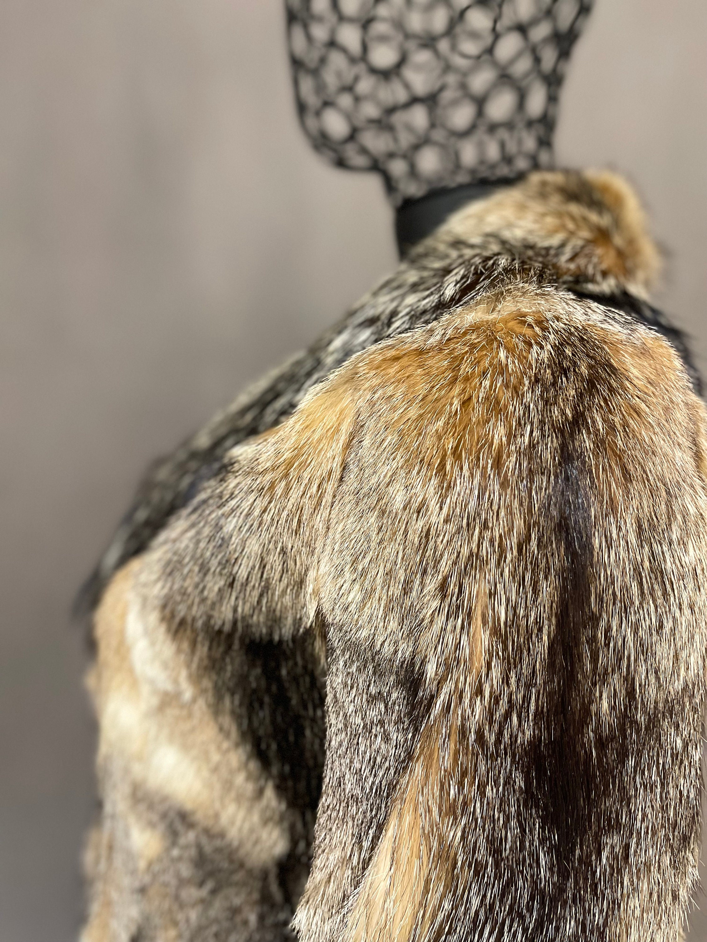 Coyote Fur Coat, Real Coyote Fur Coat, Coyote Jacket, Vintage Coyote ...