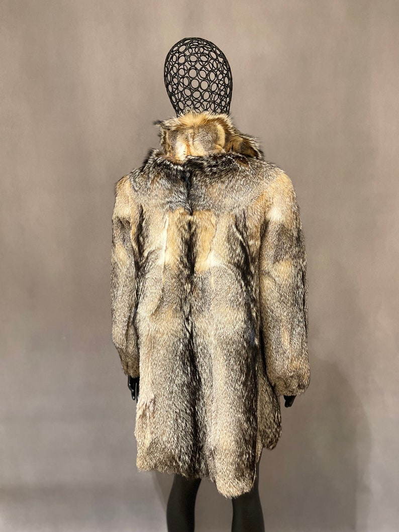 Coyote Fur Coat, Real Coyote Fur Coat, Coyote Jacket, Vintage Coyote ...