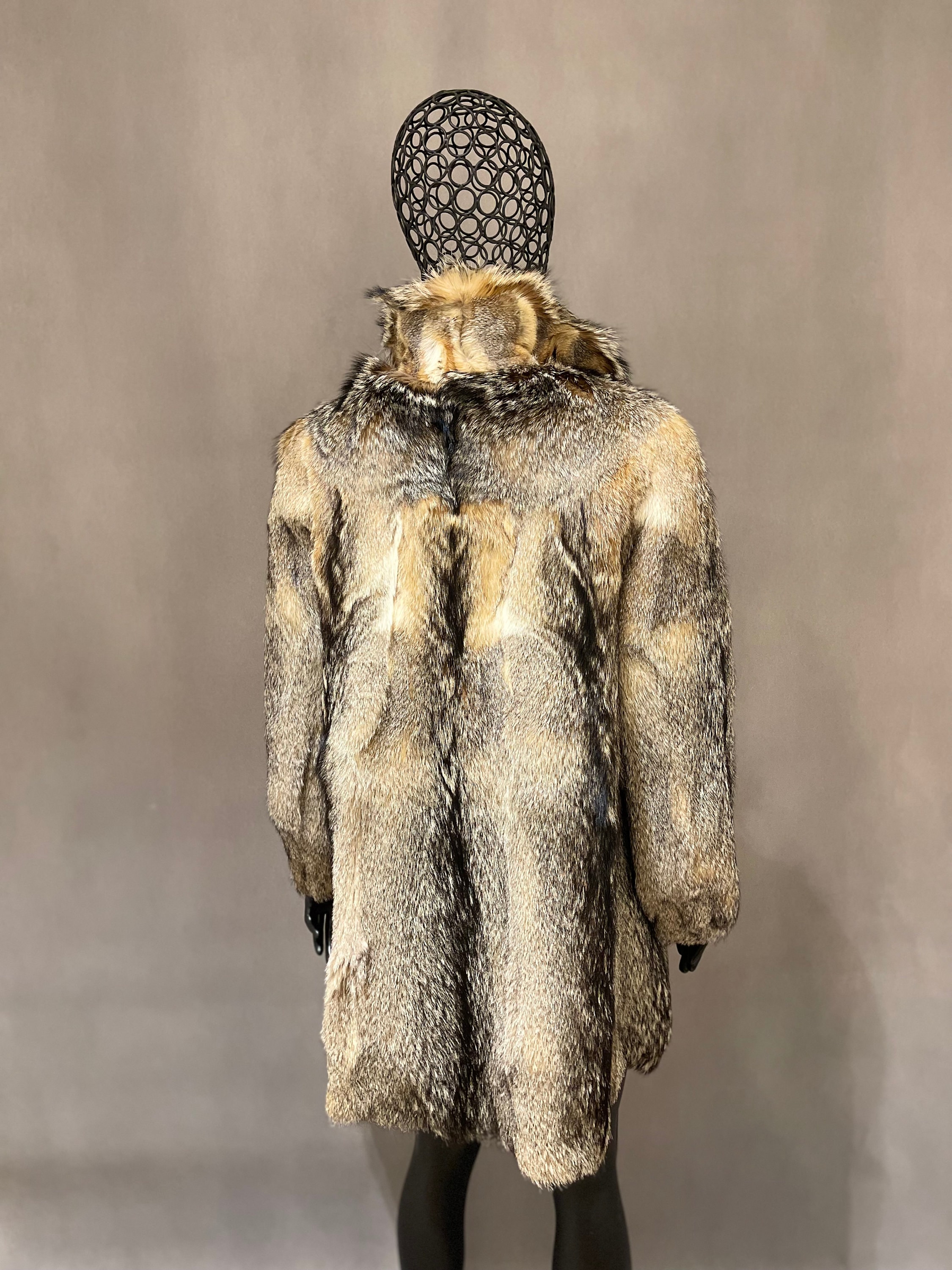 Coyote Fur Coat, Real Coyote Fur Coat, Coyote Jacket, Vintage Coyote ...