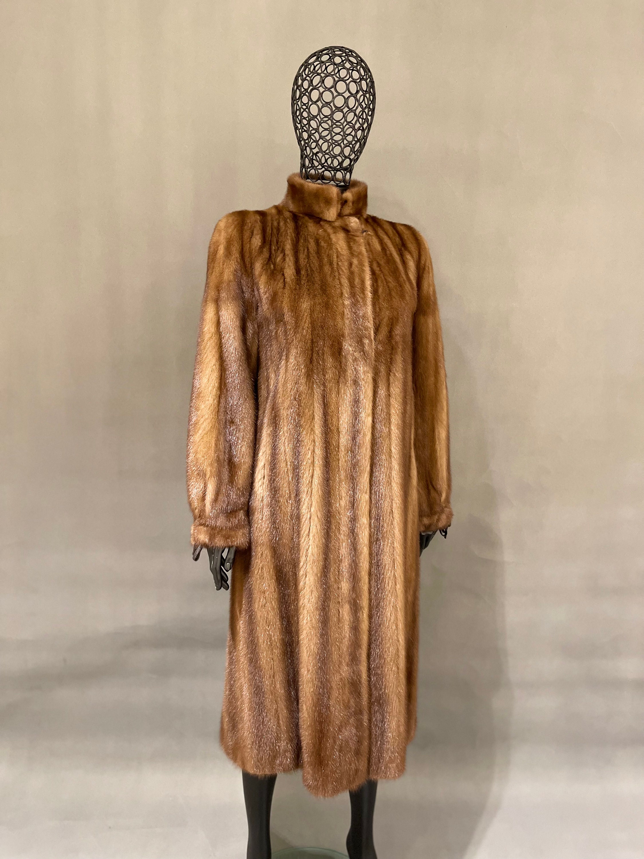 Mink Fur Coat, Vintage Mink Coat, Real Fur, Exellent Condition, Long ...