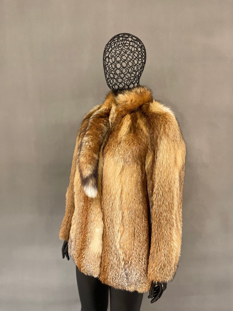 Fox Fur Coat, Red Fox Fur, Vintage Fox Fur, Real Fox Fur, Fluffy Fox ...