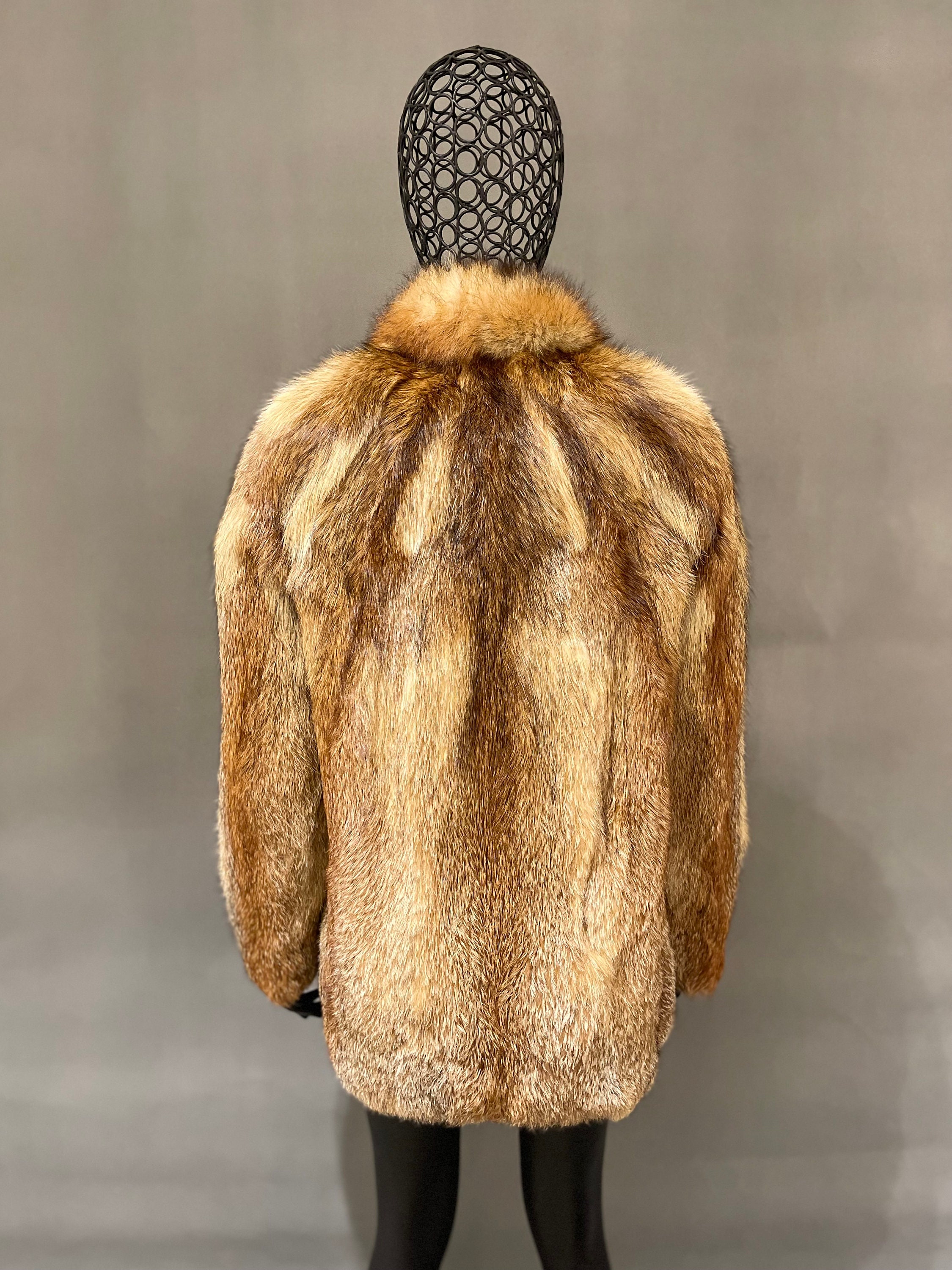 Fox Fur Coat, Red Fox Fur, Vintage Fox Fur, Real Fox Fur, Fluffy Fox ...