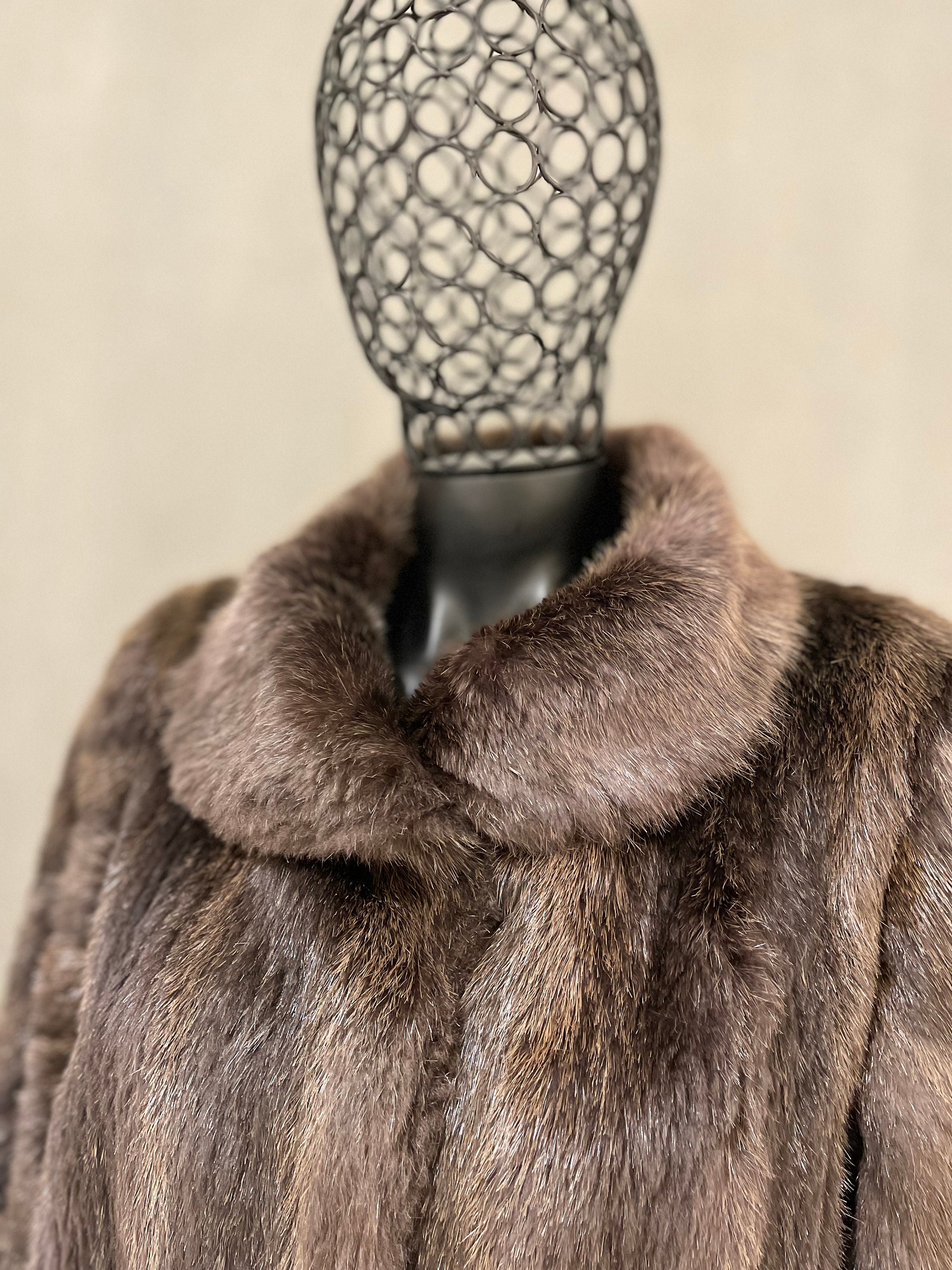 Nutria Fur Coat, Vintage Fur Coat, Long Fur Coat, Soft Fur Coat, Real ...