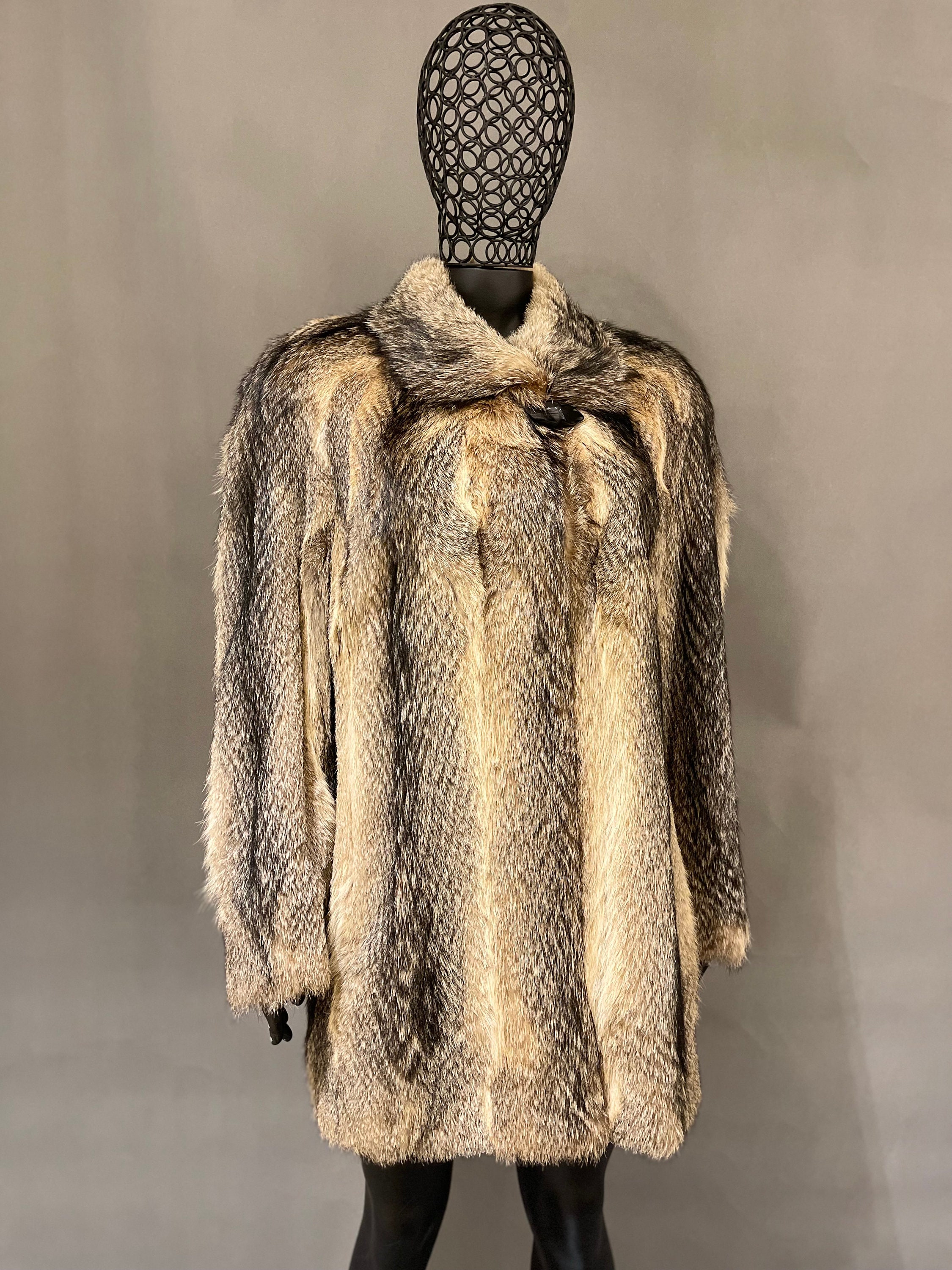 Vintage Coyote Fur Coat Exellent Condition Real Coyote Fur Womens ...