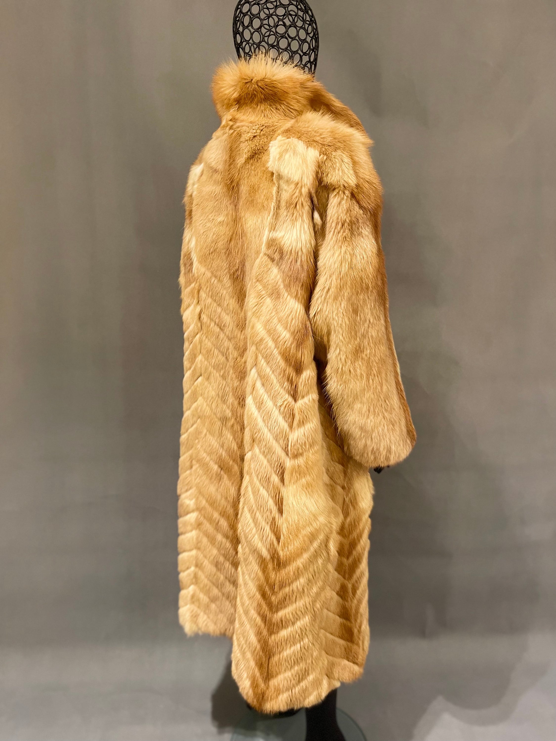 Vintage Coyote Handmade Fur Coat Long Real Fur Coat Animal Fur Genuine ...