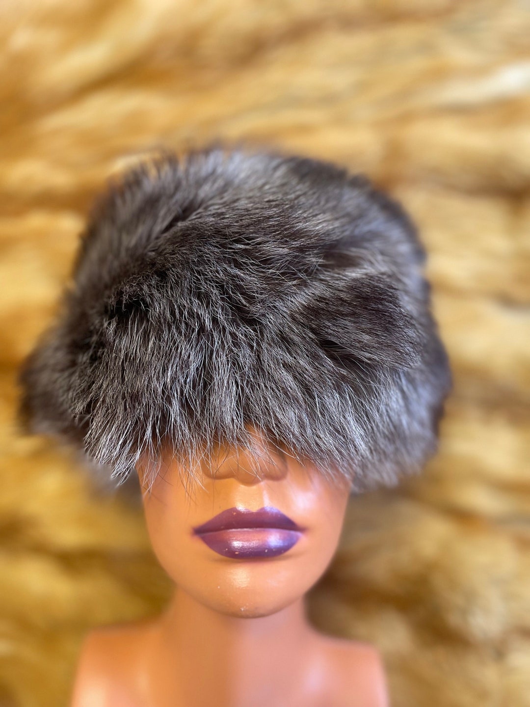Fox Fur Hat, Real Fur Hat, Natural Fur Hat, Womens Fur Hat, Fur Hat for ...