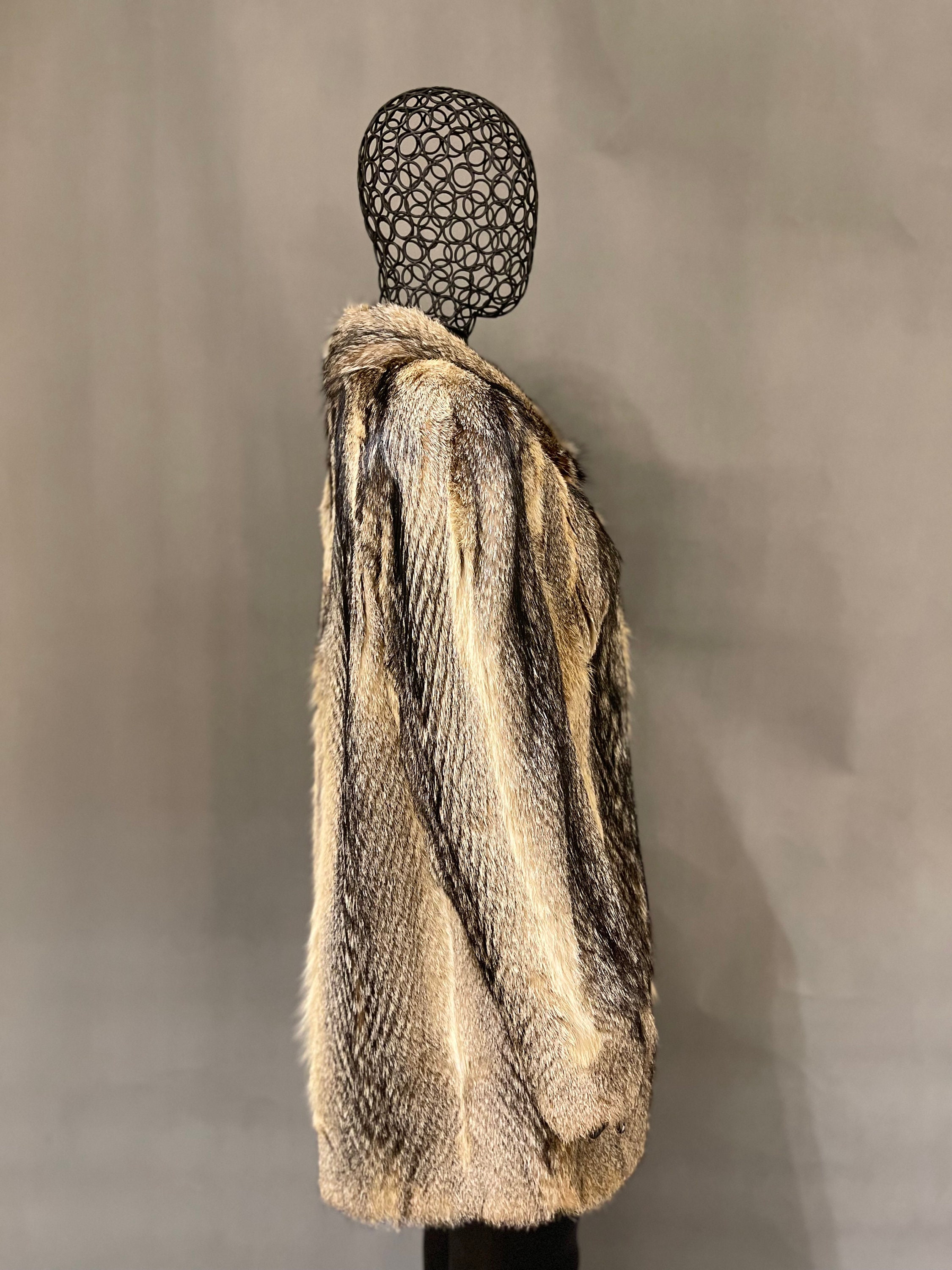 Vintage Coyote Fur Coat Exellent Condition Real Coyote Fur Womens ...