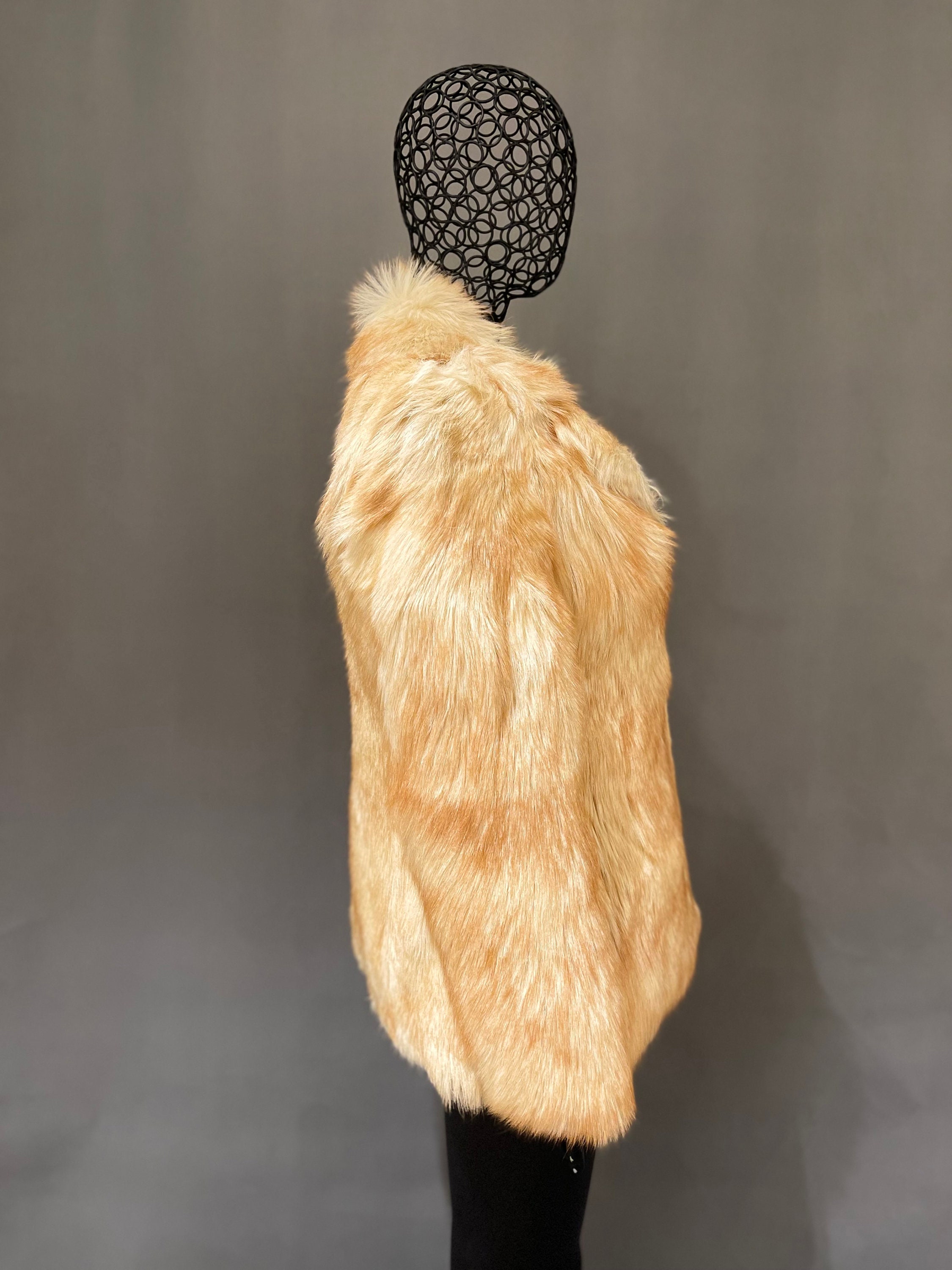 Goat Fur Coat, Vintage Goat Coat, Real Goat Coat, Rare Fur Coat, Fluffy ...