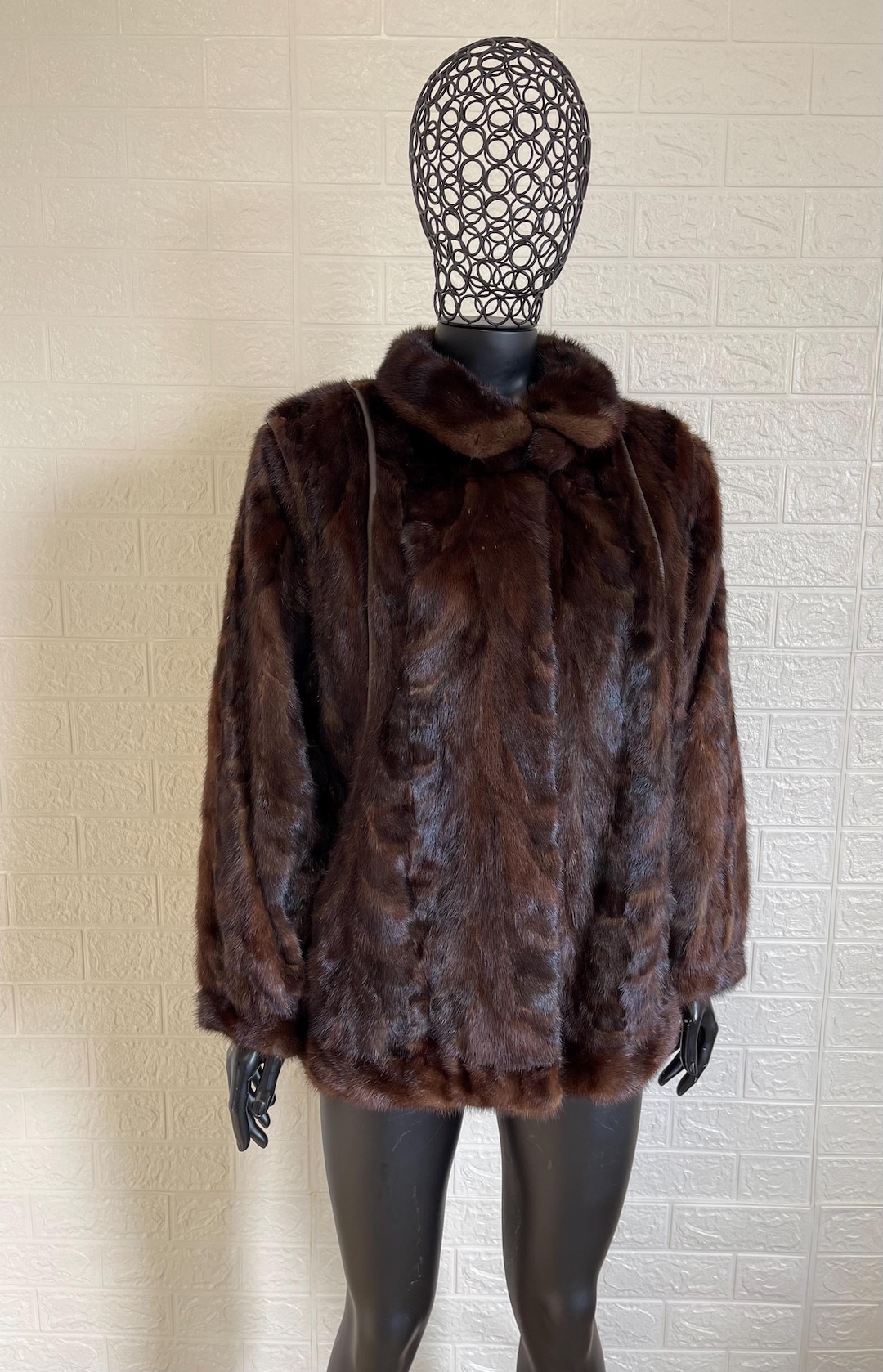Vintage Mink Coat Short Chocolate Brown Soft Perfect Condition Handmade ...