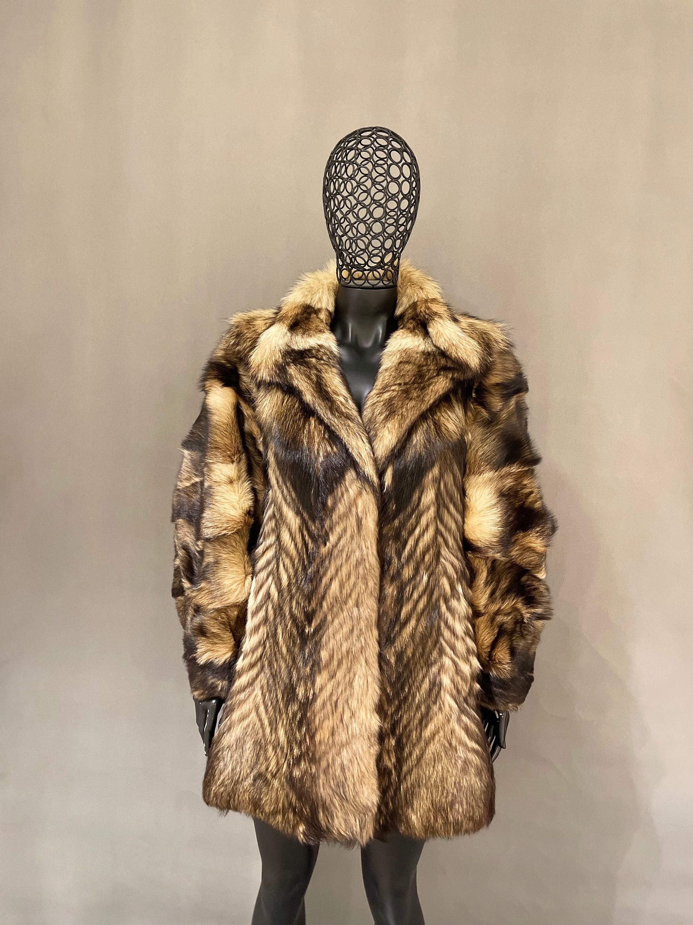 Coyote Fur Coat, Vintage Coyote Fur Coat, Real Fur Coat, Preloved Fur ...