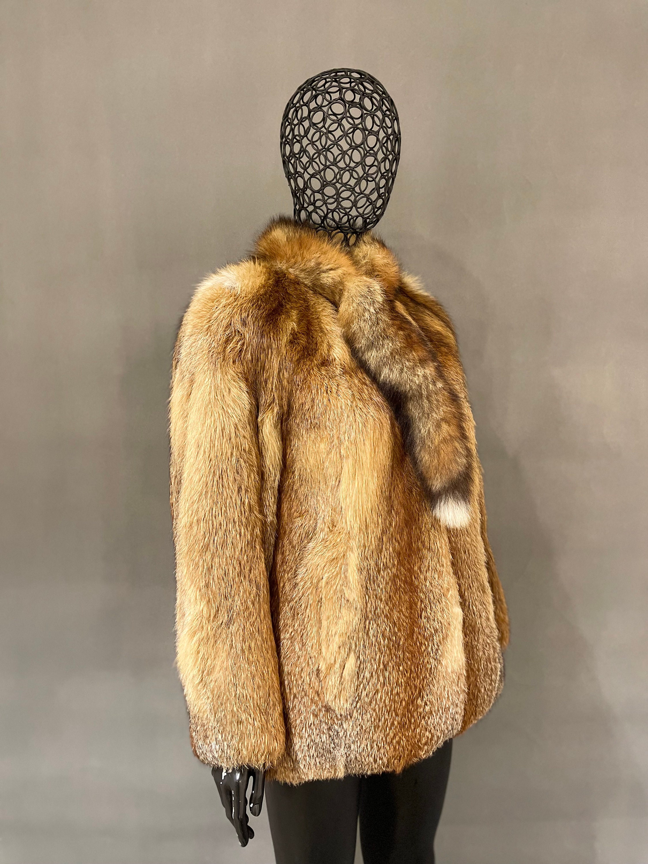 Fox Fur Coat, Red Fox Fur, Vintage Fox Fur, Real Fox Fur, Fluffy Fox ...