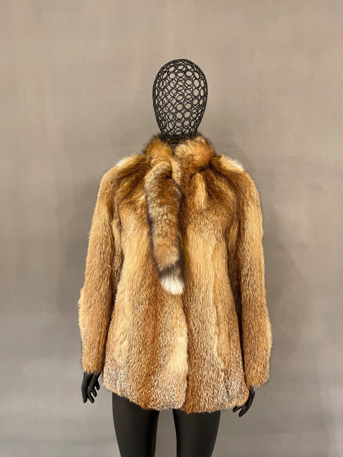 Fox Fur Coat, Red Fox Fur, Vintage Fox Fur, Real Fox Fur, Fluffy Fox ...