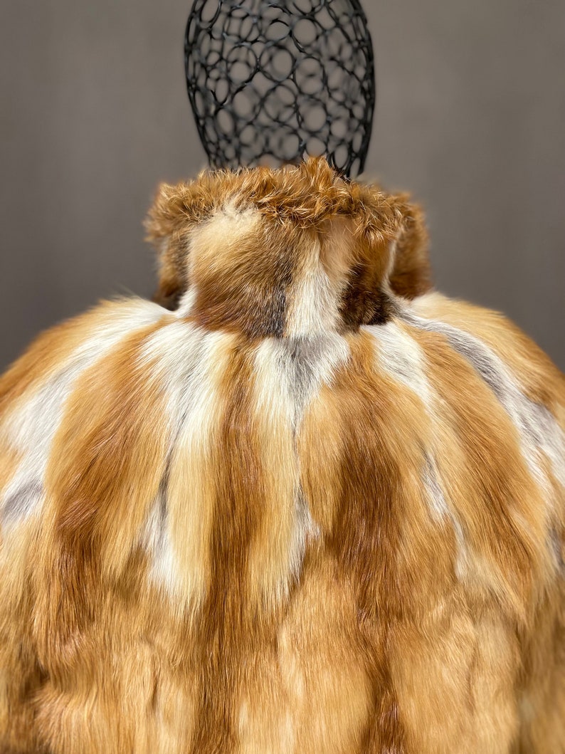 Fox Fur Coat, Red Fox Fur Coat, Vintage Fur Coat, Real Fox Coat, Soft ...