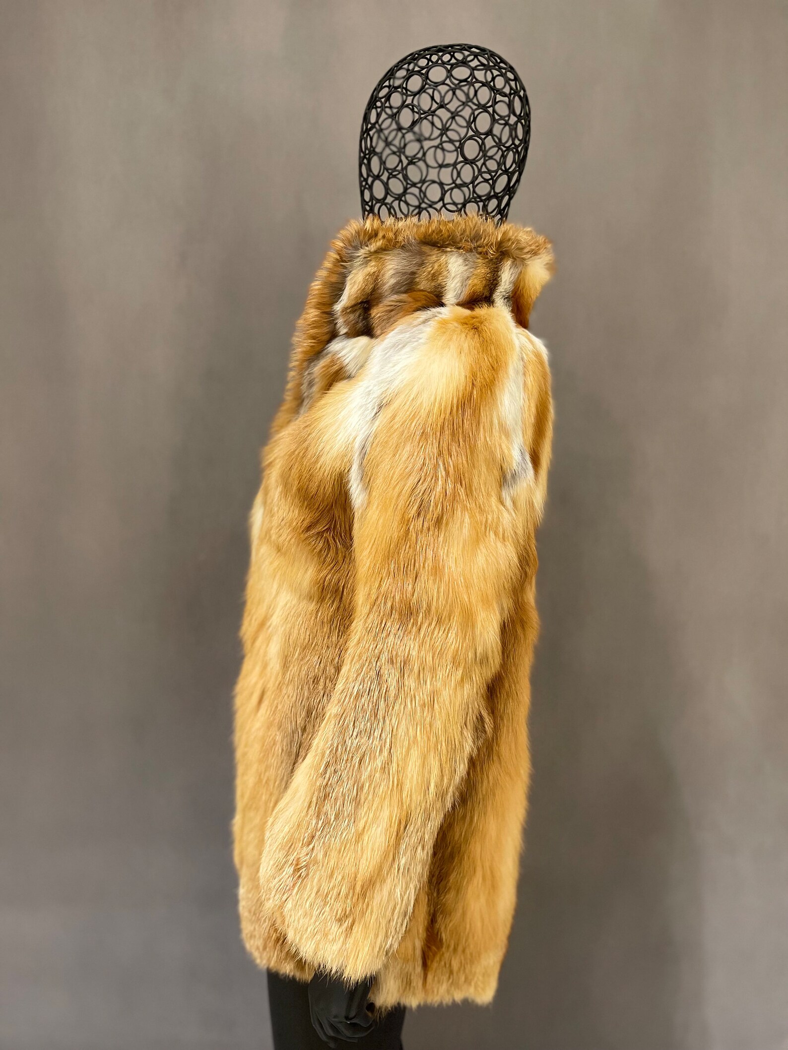 Fox Fur Coat, Red Fox Fur Coat, Vintage Fur Coat, Real Fox Coat, Soft ...