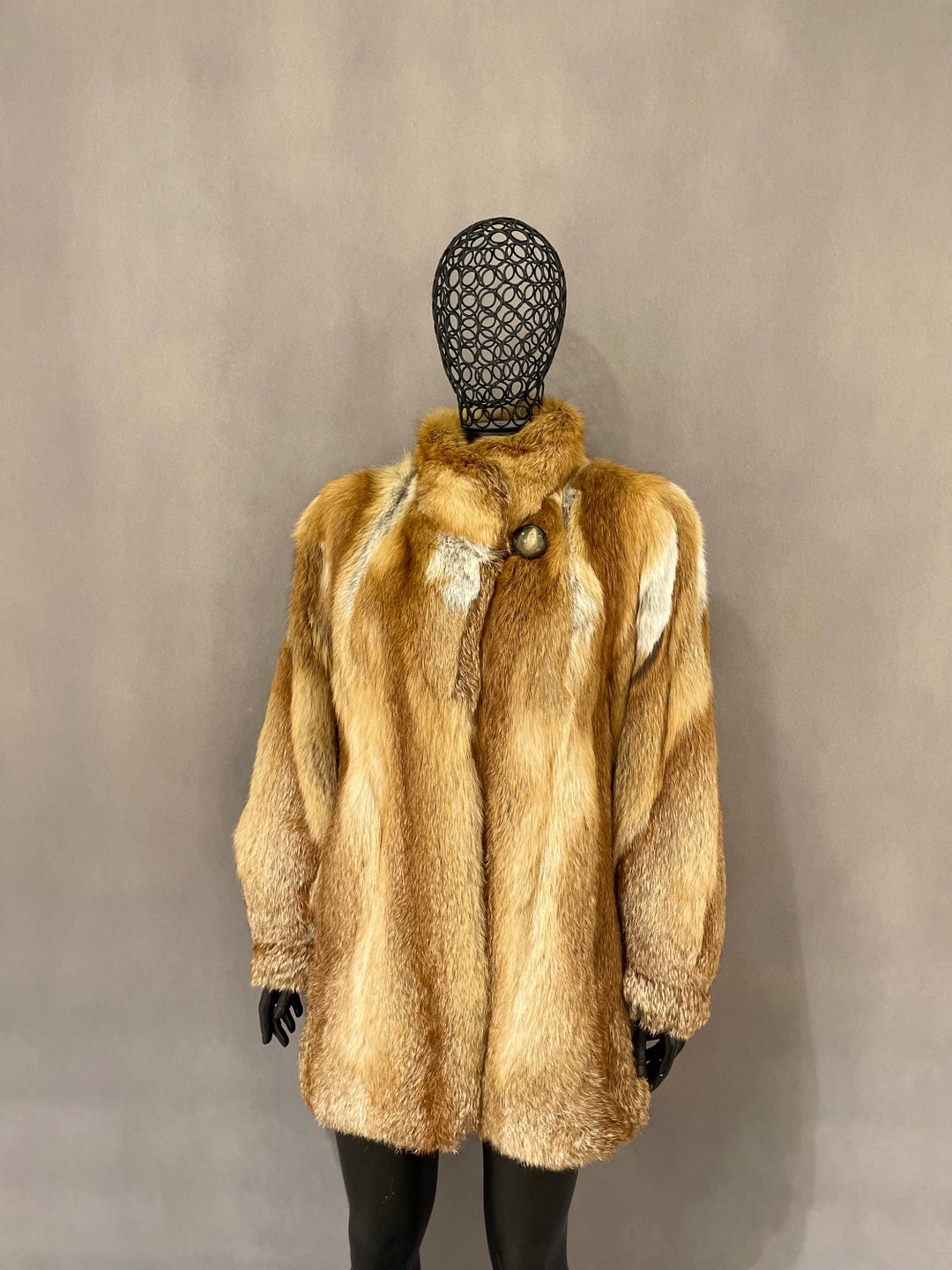 Fox Fur Coat, Red Fox Fur Coat, Vintage Fur Coat, Preloved Fox Fur, Fur ...