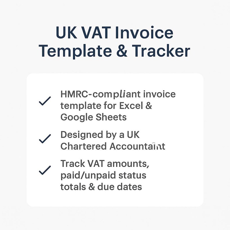 UK VAT Invoice Template and Tracker – Built by a Chartered Accountant ...