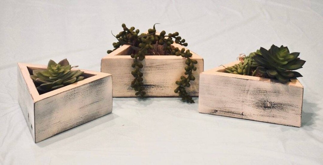 Modern Rustic Wooden Succulent Planter - Etsy
