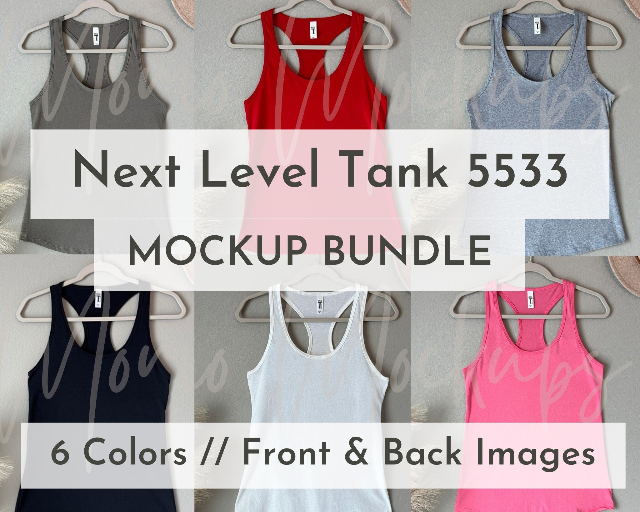 Next Level Tank Top 1533 Mockup Bundle, Front and Back Tank Top Mockup ...
