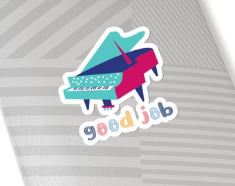 Well Done Sticker, Good Job Stickers, Music Teacher Stickers, Music ...