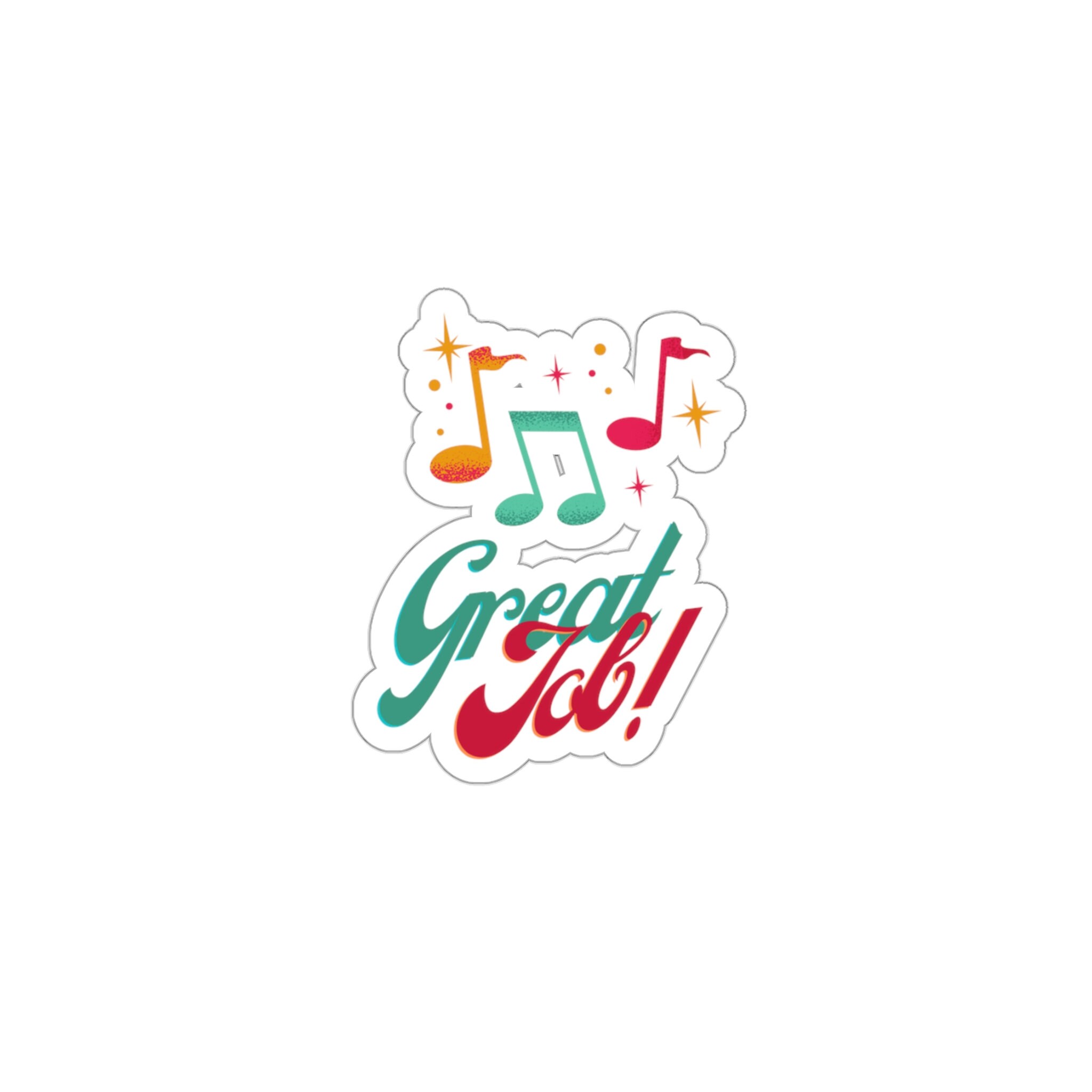 Well Done Sticker, Good Job Stickers, Music Teacher Stickers, Music ...