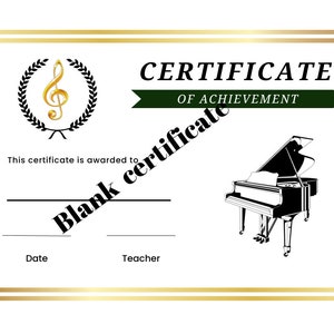 Certificate of Achievement, Music Recital, Customize Template, Digital ...