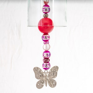 Clear Wine Bottle Wind Chime With Breast Cancer Awareness Strength ...