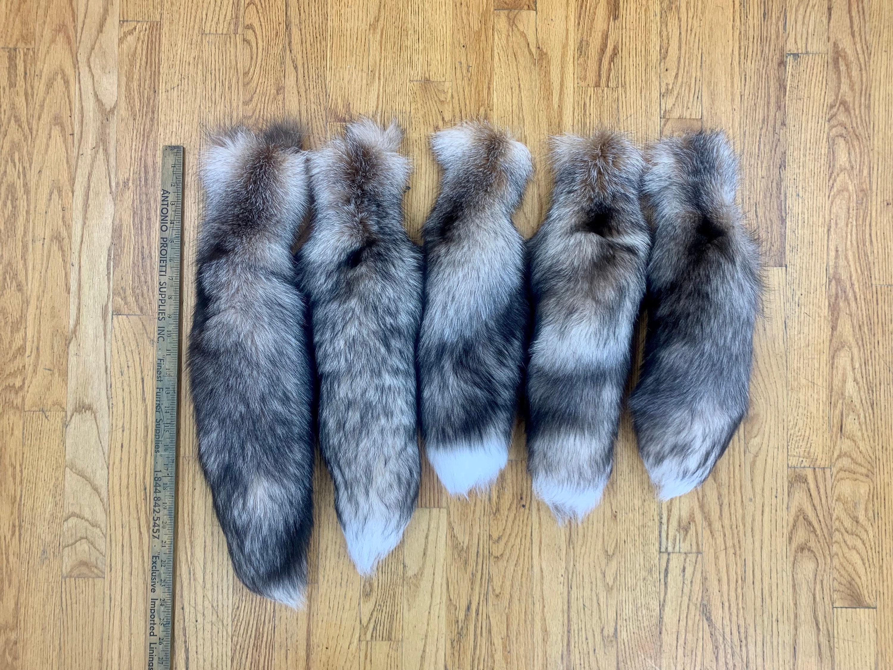 Crystal Fox Fur Tails - Set of Five - Etsy