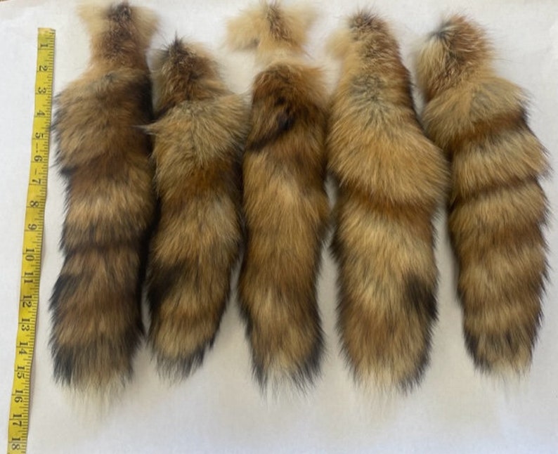 Red Fox Tails - Set of Five - Etsy