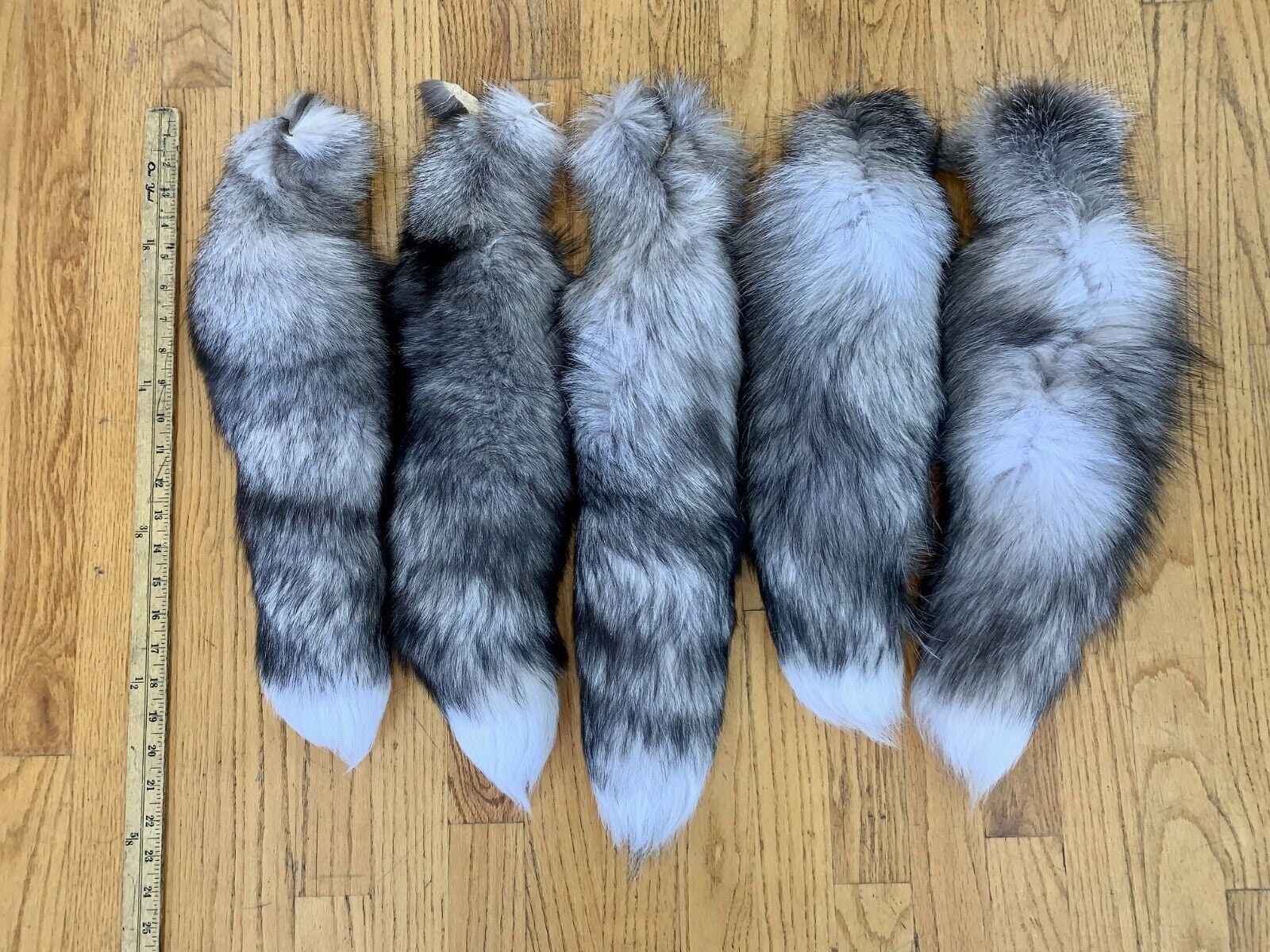 Blue Frost Fox Fur Tails - Set of Five - Etsy