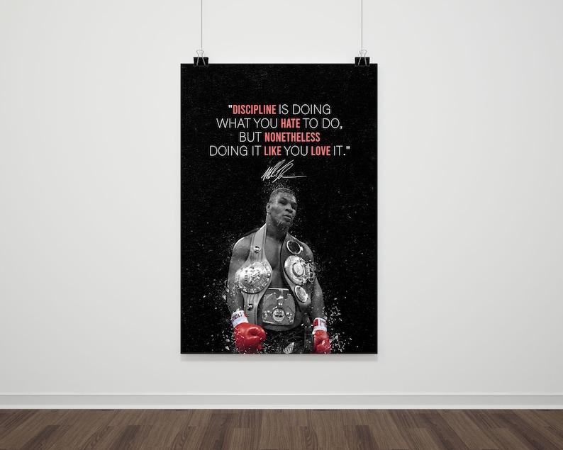 Mike Tyson Boxing Motivational Poster: MMA Legend Wall Art - Etsy