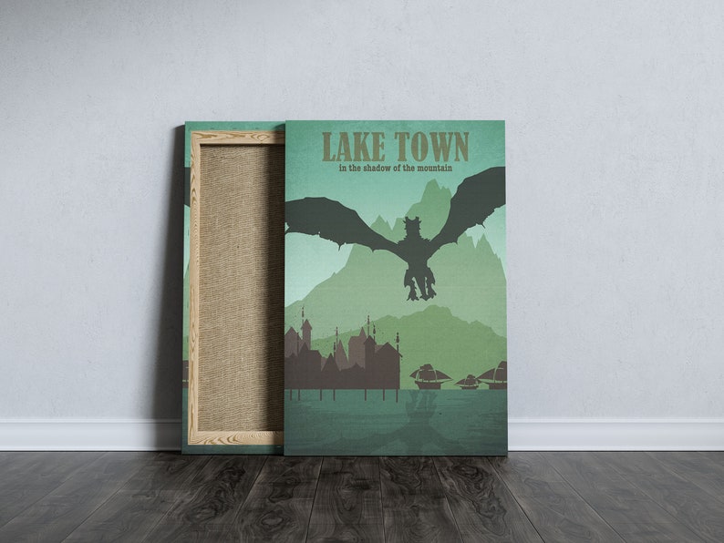Lord of the Rings Lake Town Map Poster Travel Print Rohan - Etsy
