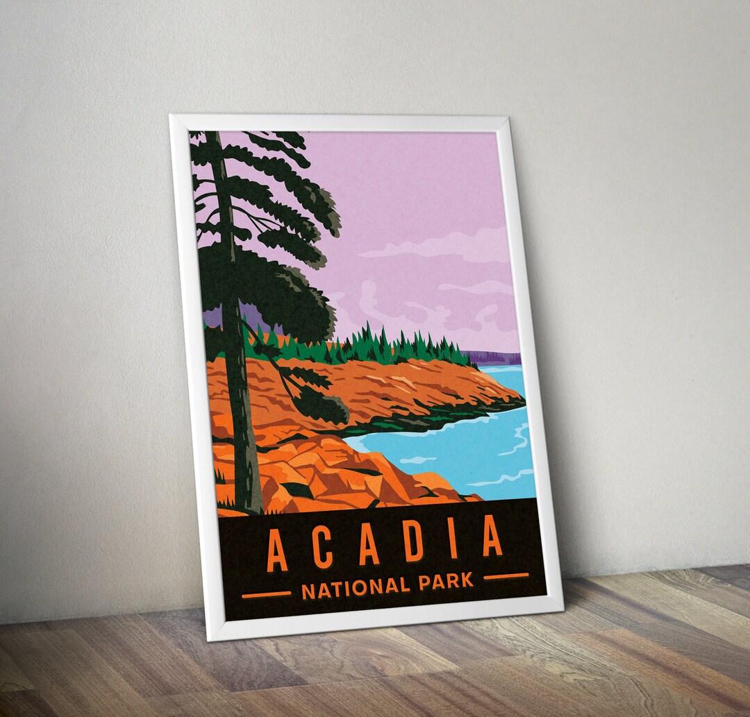 Acadia National Park Poster Bundle National Park Prints National Park ...