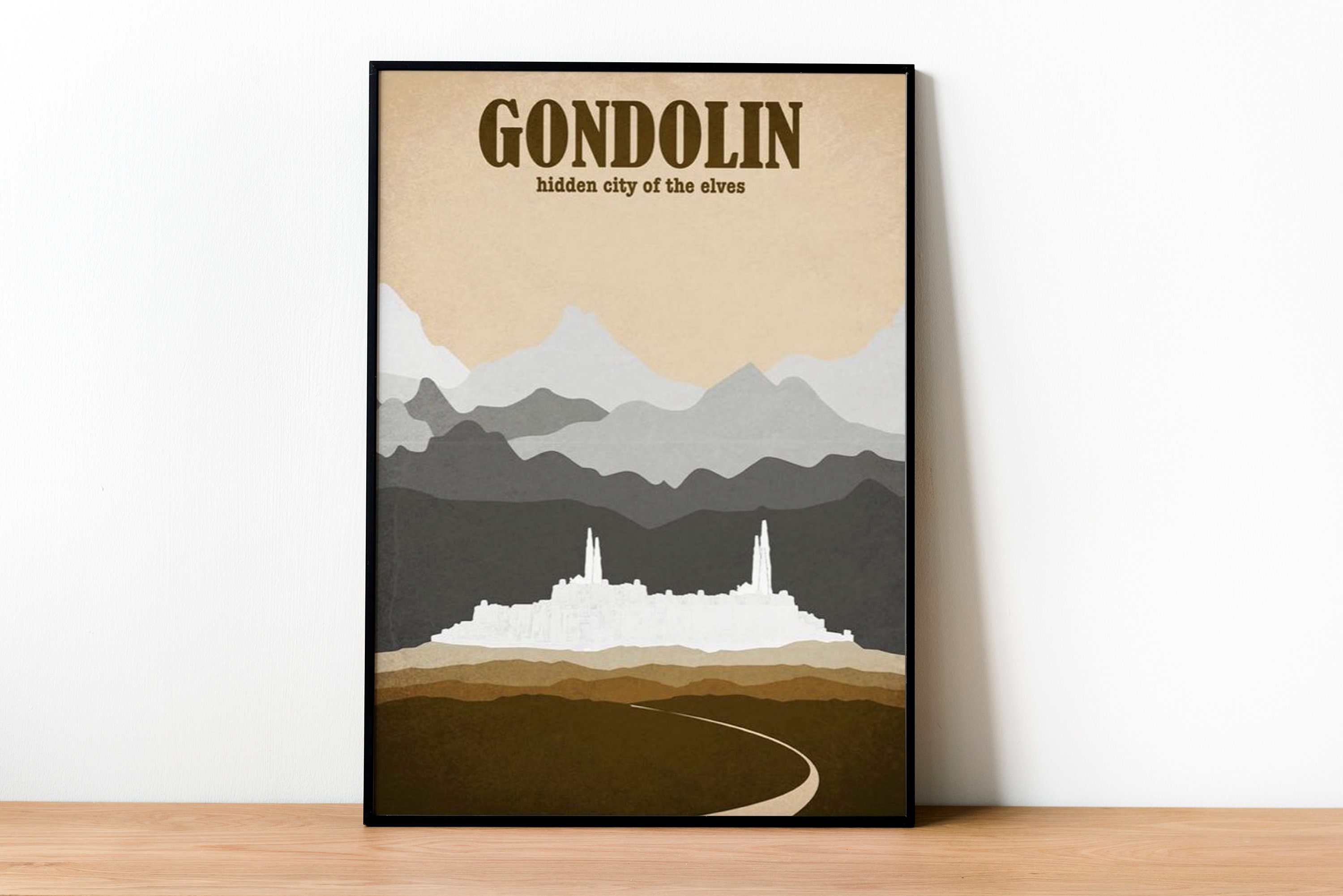 Lord of the Rings Gondolin Map Poster Travel Print Rohan - Etsy