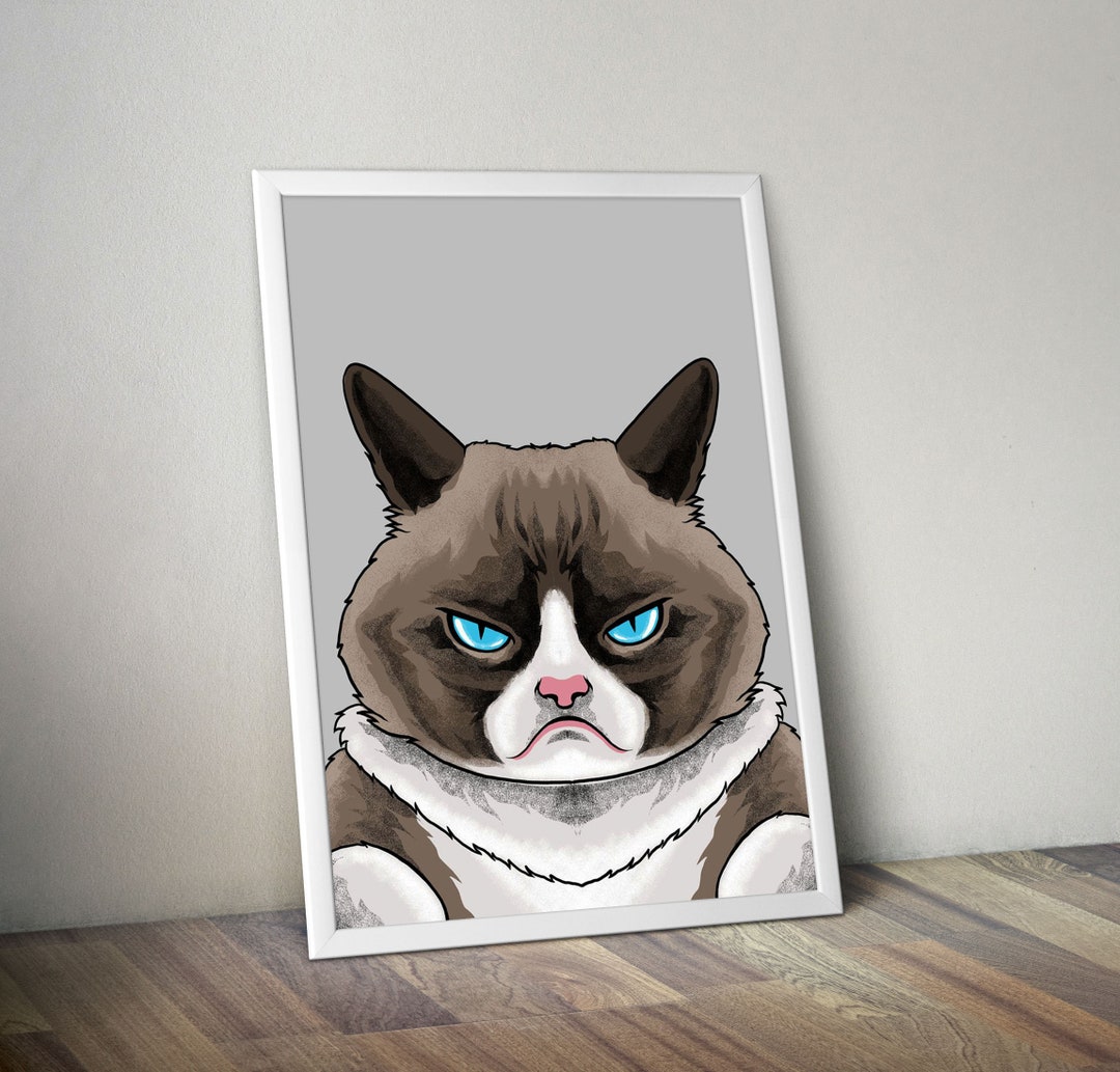 Grumpy Cat Poster Funny Memes Funny Present Meme Poster Funny Poster ...