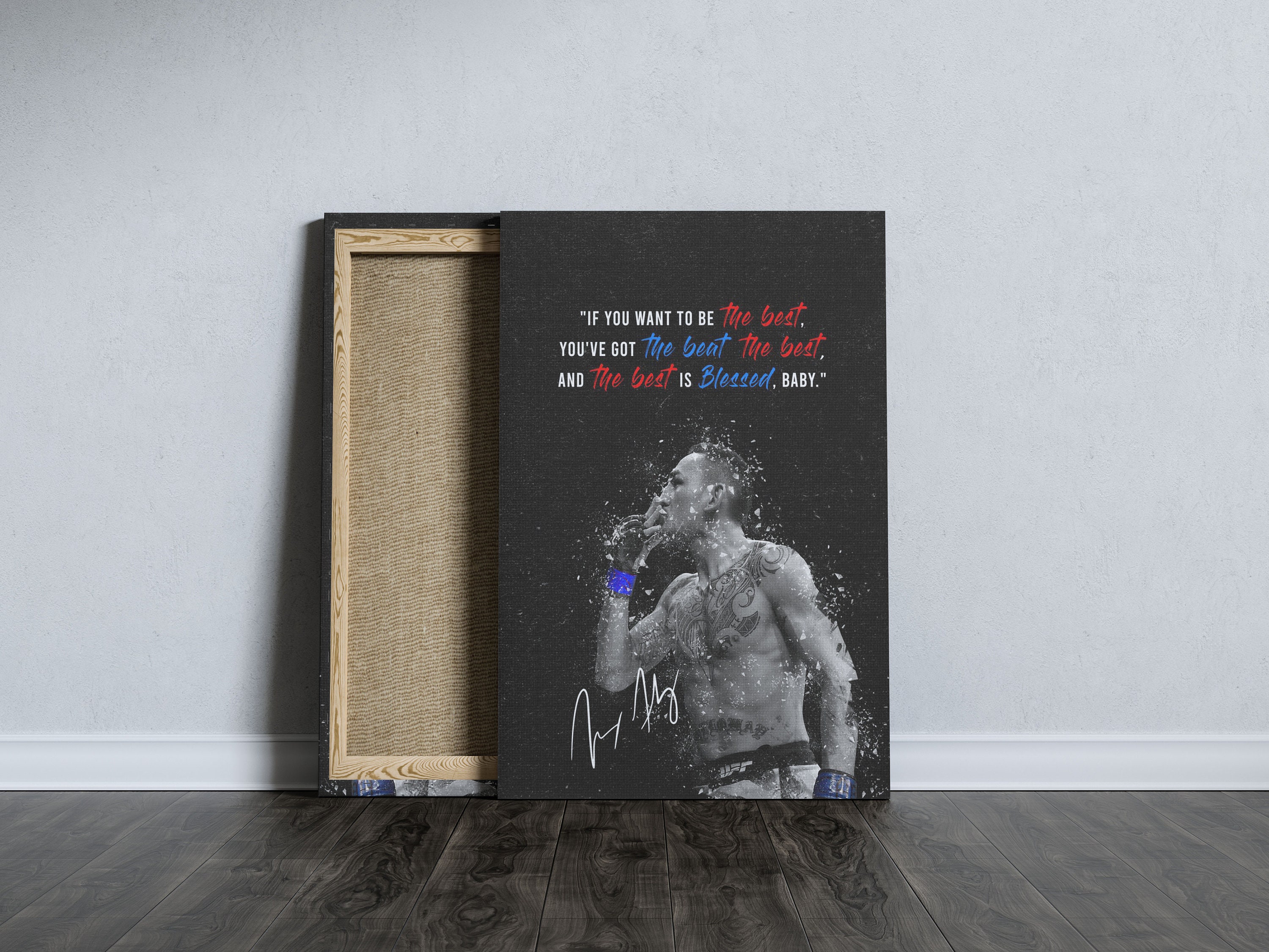 Max Holloway MMA Wall Art Boxing Poster Fighter Legends Vintage Fight ...