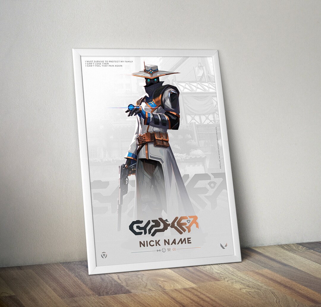 Cypher Valorant Valorant Poster Gaming Poster Gamer Room Decor Gamer ...