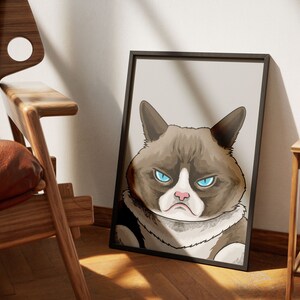 Grumpy Cat Poster Funny Memes Funny Present Meme Poster Funny Poster ...