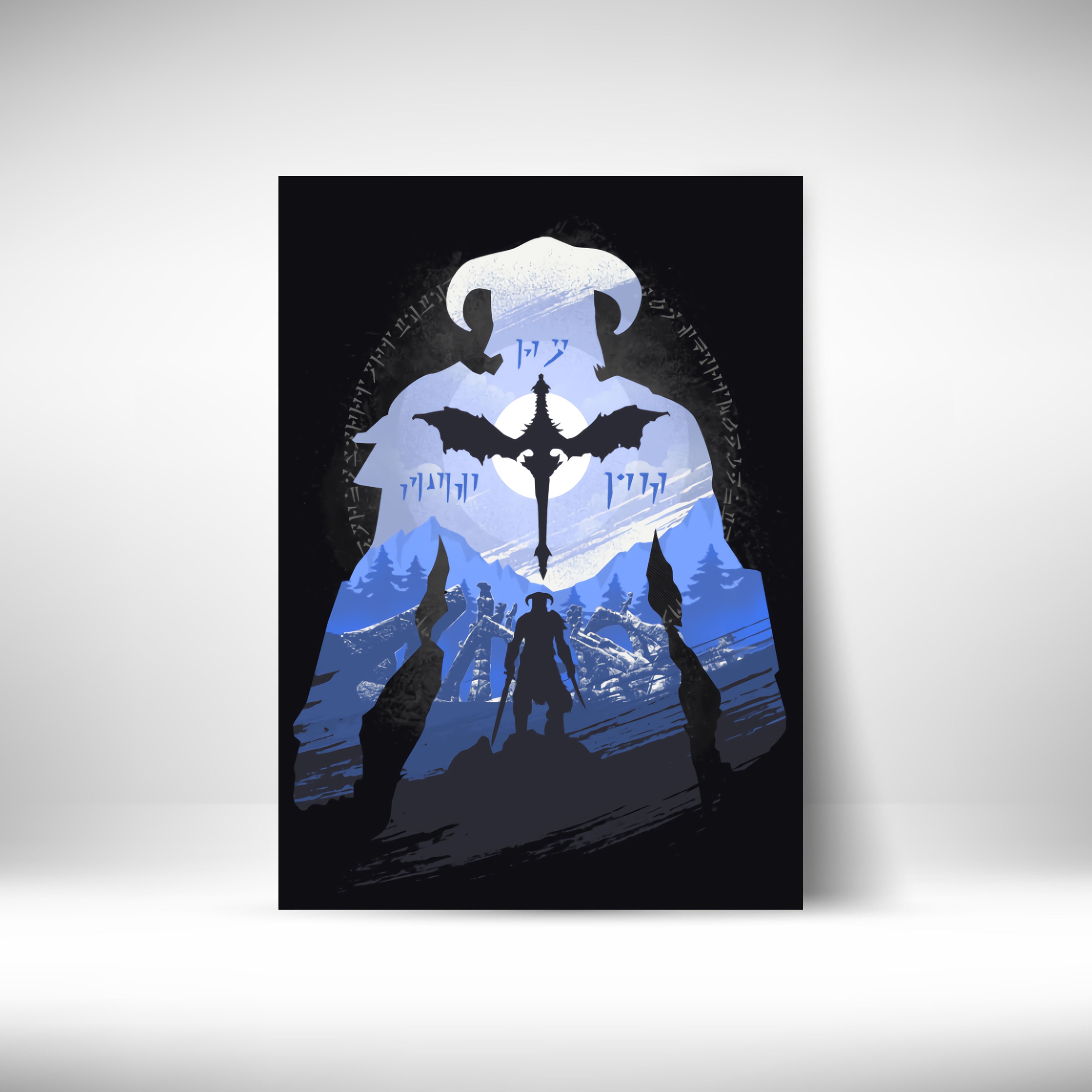 Skyrim the Elder Scrolls Poster Skyrim Dragonborn Skyrim Poster ...